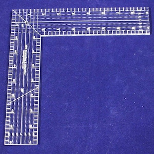 9" L-shaped Ruler. Clear Acrylic - Quilting/sewing/template - Etsy