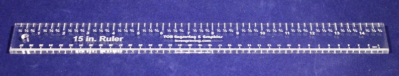 15 x 1.5 Acrylic Ruler 1/4 Clear | Etsy