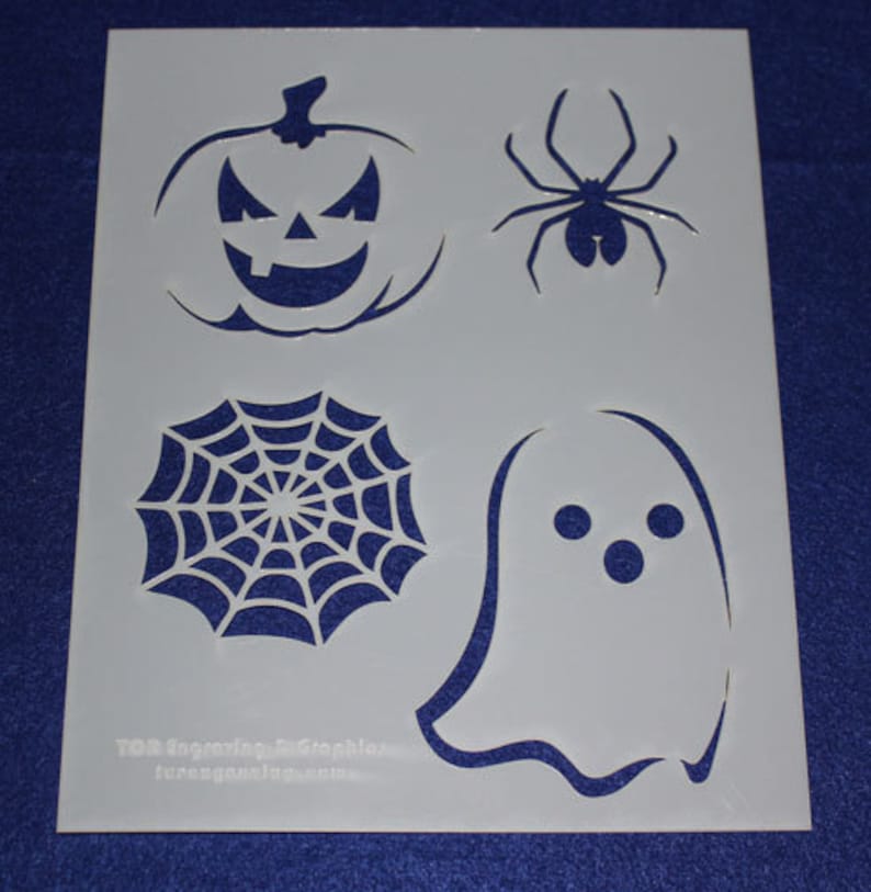 2 Piece Halloween Set 8 x 10 Stencil 14 Mil | Etsy
