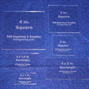 Laser Cut Quilt Templates- 6 Piece Square/rectangle Set - Special - Etsy