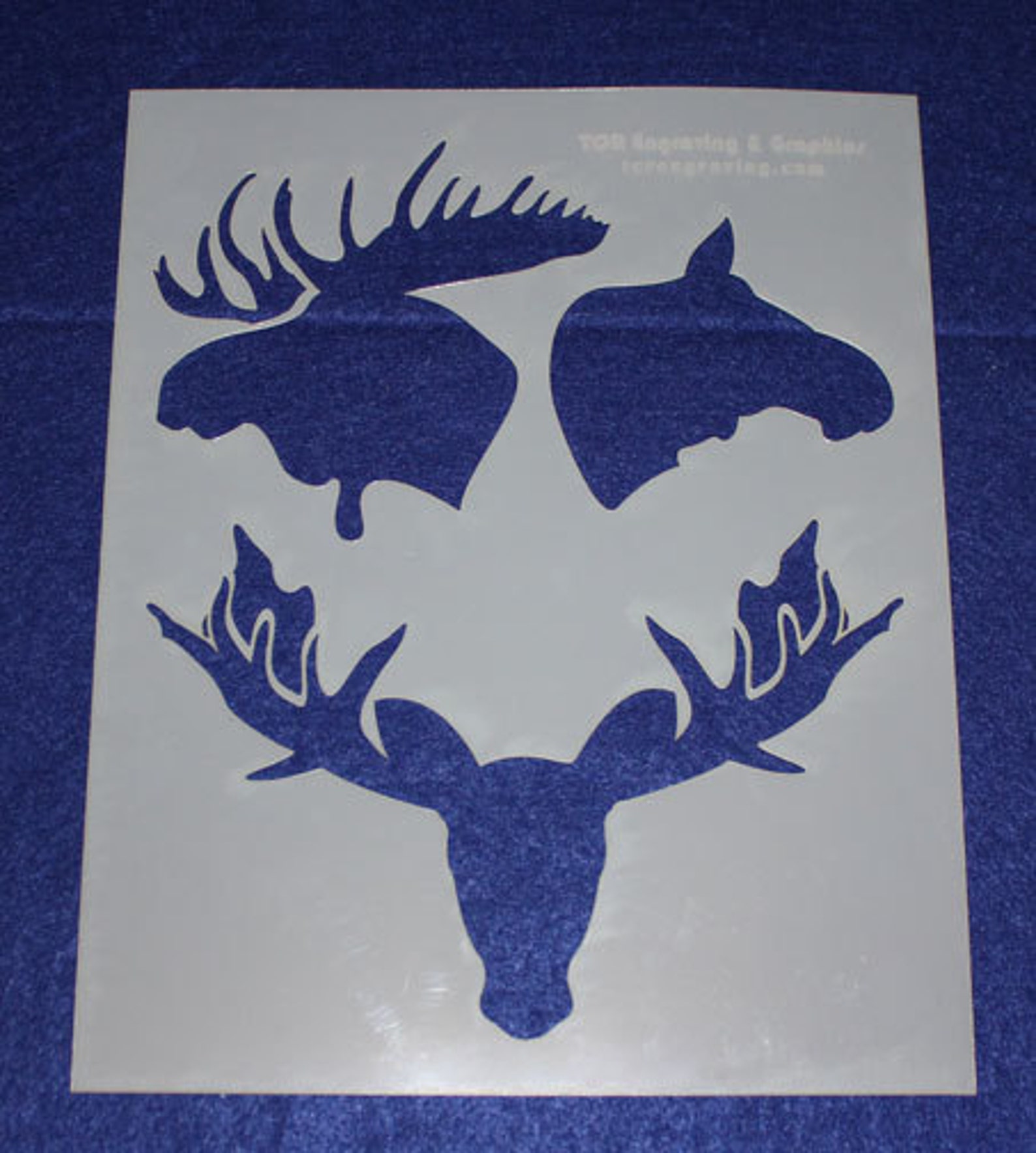 2 Piece Set Moose 8" X 10" - Stencil- 14 Mil Mylar - Etsy