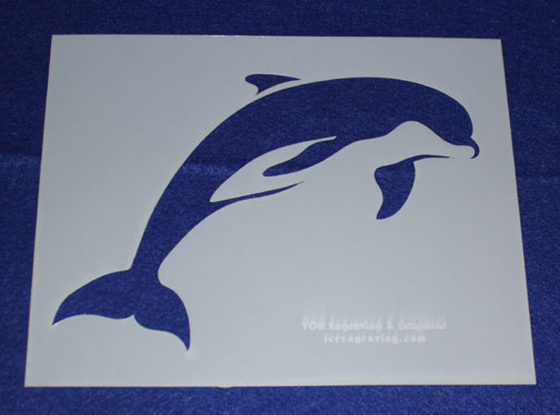 2 Piece Set Dolphin 8 X 10 Stencil 14 Mil Mylar | Etsy