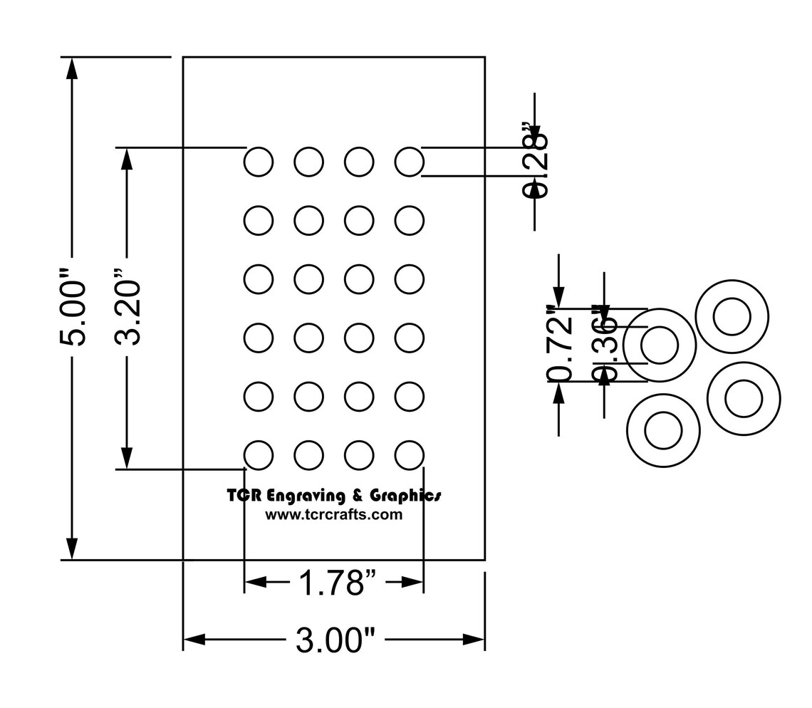 Laser Cut Drill Driver Bit Storage Template - 1/4 Inch Thick -imperial ...
