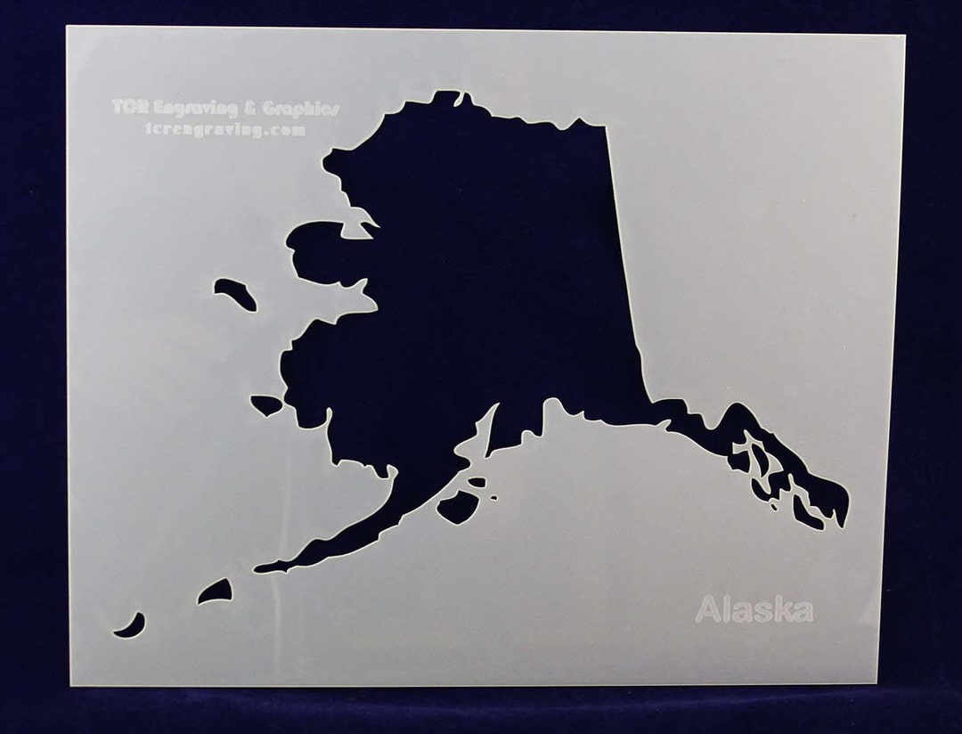 State of Alaska - Stencil- 14 Mil Mylar- 8" X 10" - Etsy