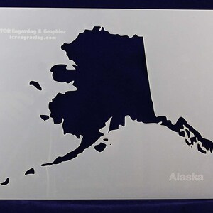State of Alaska - Stencil- 14 Mil Mylar- 8" X 10" - Etsy