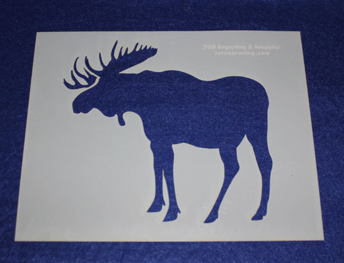 4 Piece Set Moose 8" X 10" - Stencil- 14 Mil Mylar - Etsy