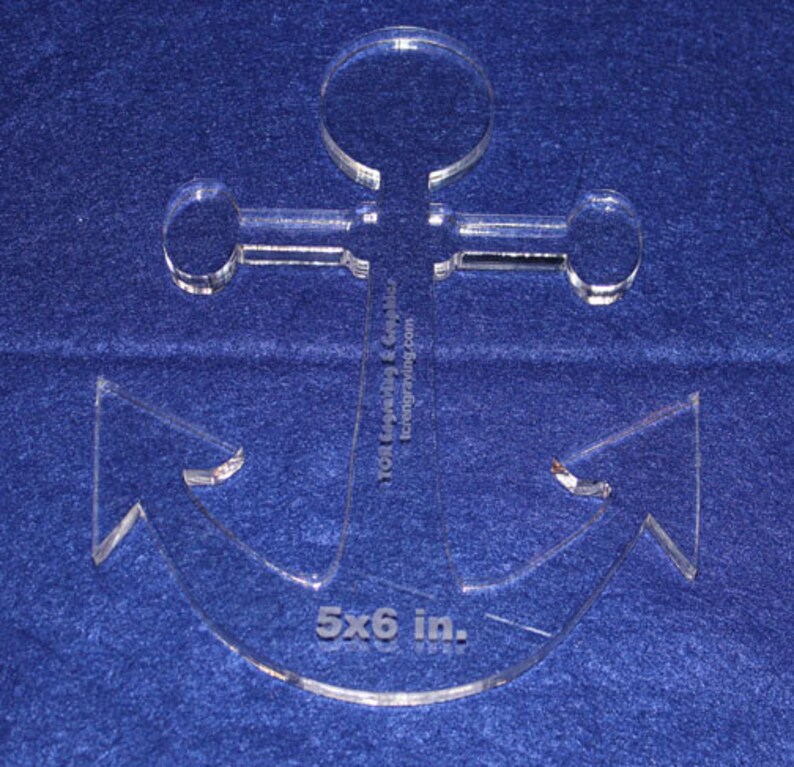 Anchor 5"x6" - ~1/4" or 3/8" Thick - Clear Acrylic - Quilting/sewing ...