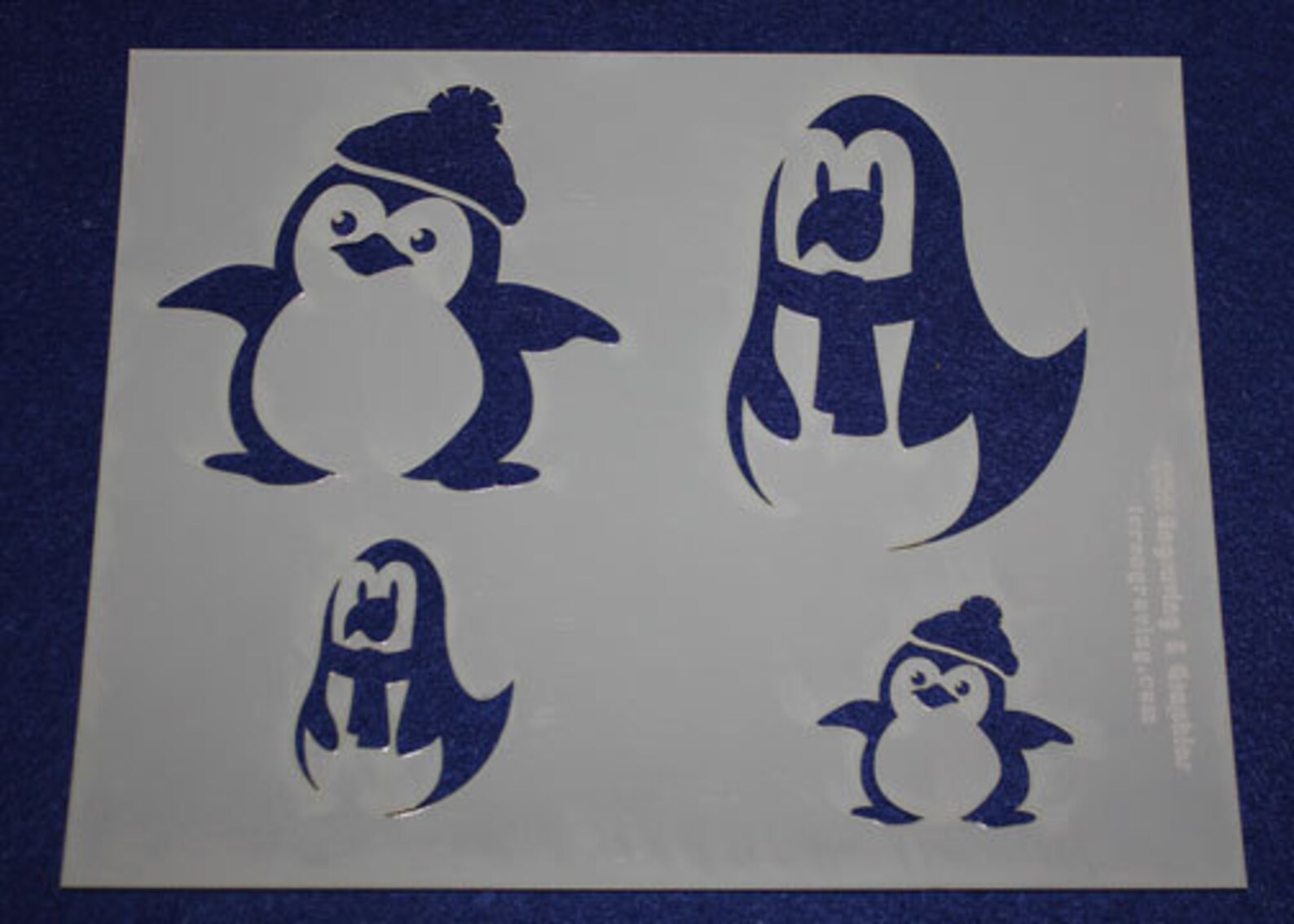 Cartoon Penguin Themed Stencils 3 Piece Set 8 X | Etsy