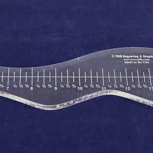 Quilting Template - 20 Inch Wavy Ruler- Clear Acrylic - 3 Thicknesses ...