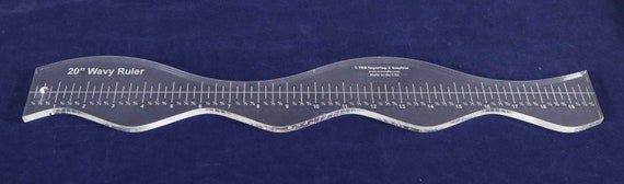 Quilting Template 20 Inch Wavy Ruler Clear Acrylic 3 | Etsy