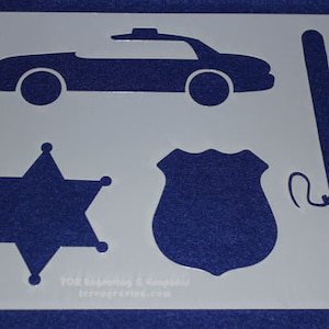 2 Piece Police Department Set 8" X 10" - Stencil- 14 Mil Mylar - Etsy