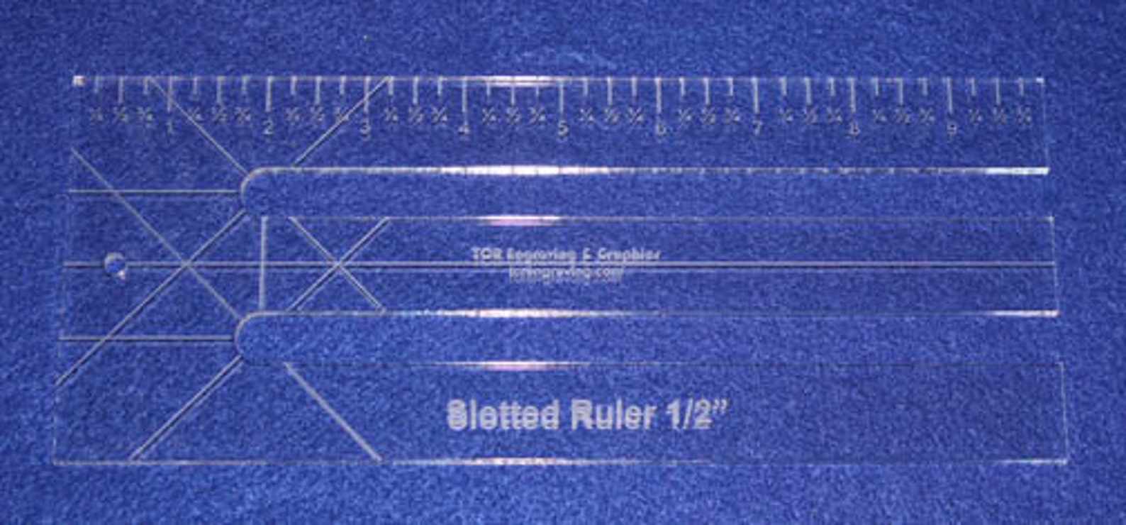 10" Slotted-ruler - Choose Your Slot Size - Acrylic ~1/4" Thick ...