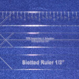 10" Slotted-ruler - Choose Your Slot Size - Acrylic ~1/4" Thick ...
