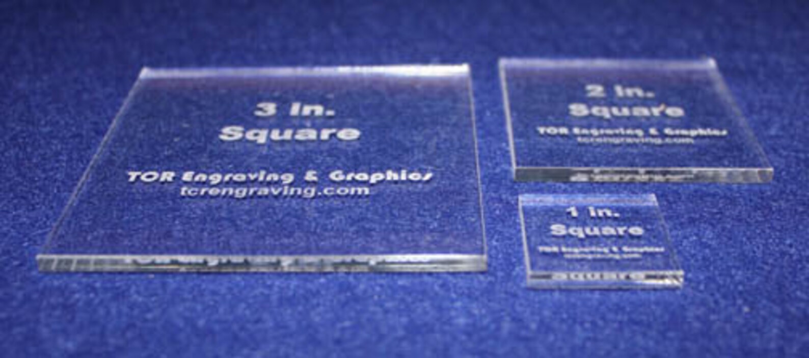 3 Piece Square Set 1", 2", 3" 1/8" Clear Acrylic - Quilting Templates ...