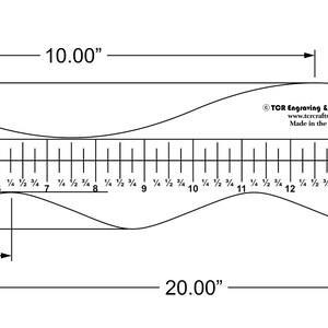 Quilting Template - 20 Inch Wavy Ruler- Clear Acrylic - 3 Thicknesses ...