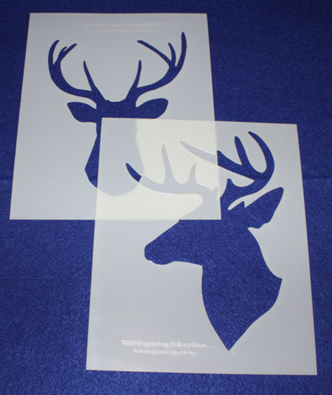 Deer/buck Head -large 8" X 10" - 2 Piece Stencils- 14 Mil Mylar - Etsy