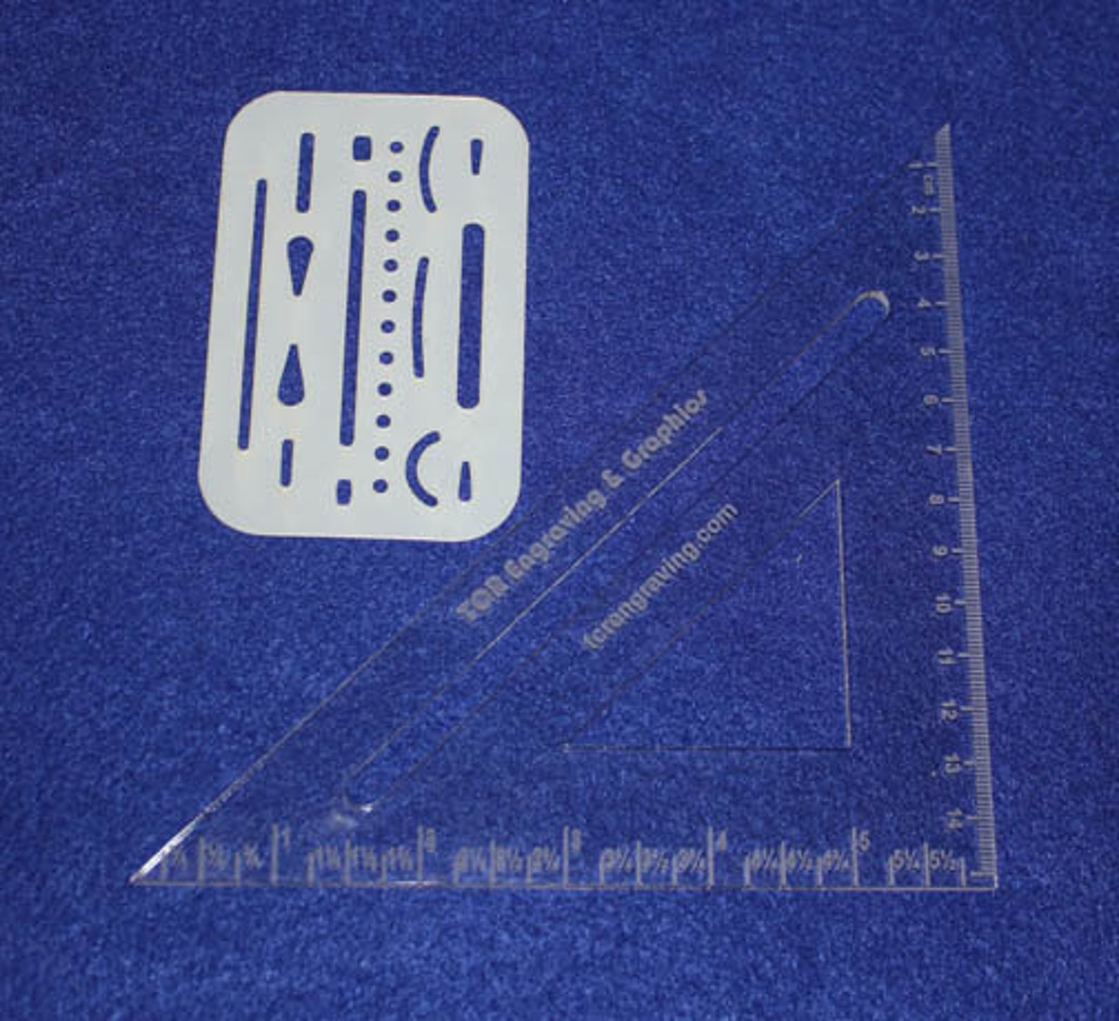 Laser Cut Drafting Square & Eraser Shield - 1/8" Acrylic and 14 Mil ...