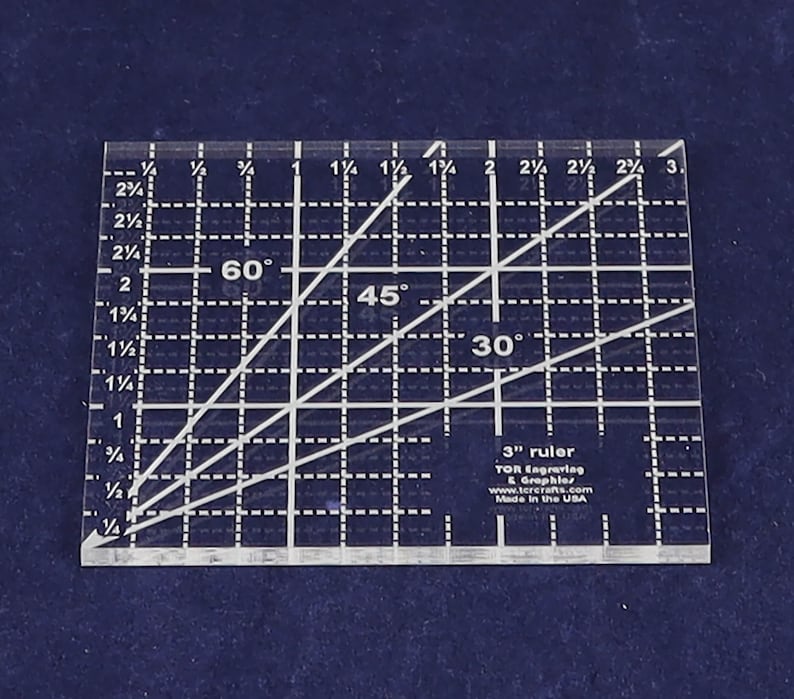 3 Inch Square Ruler 1/8 Inch Thick - Etsy