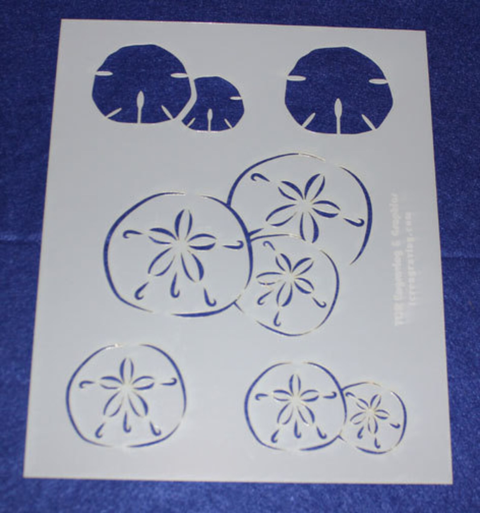 2 Piece Sand Dollar Set 8 X 10 Stencil 14 Mil - Etsy