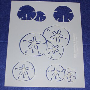 2 Piece Sand Dollar Set 8" X 10" - Stencil- 14 Mil Myler - Etsy