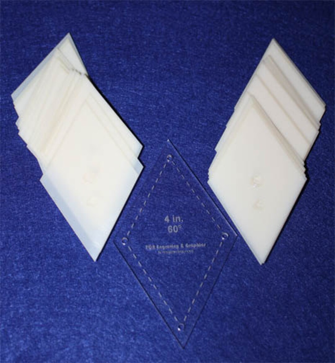 Mylar 4" Diamonds 51 Piece Set - Quilting / Sewing Templates - Etsy