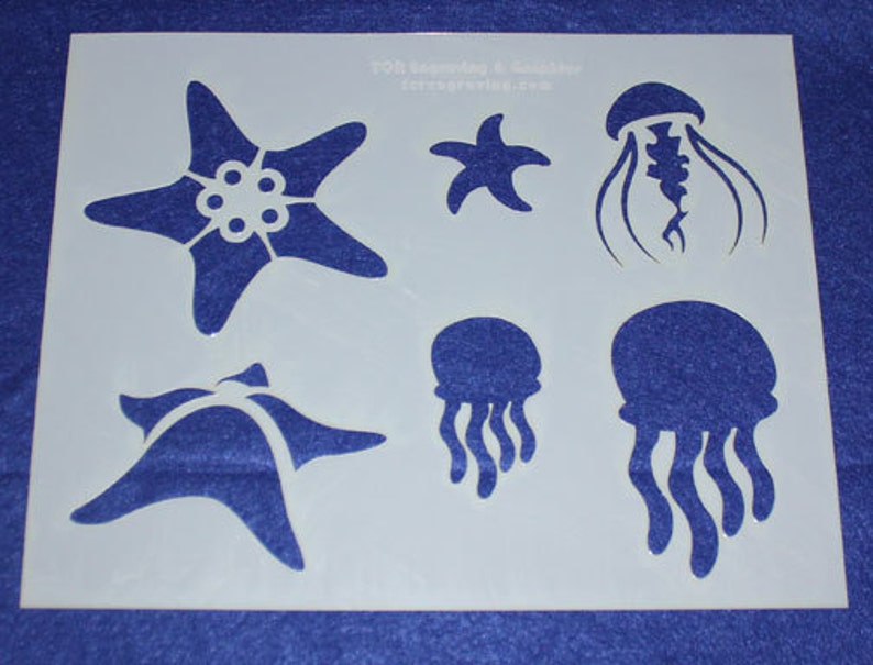 Sea Life Stencil Set 8 X 10 Stencil 14 Mil | Etsy