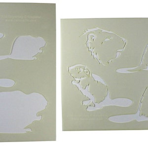 Beavers Stencil Set 8" X 10" - Stencil- 14 Mil Mylar - 2 Pieces - Etsy
