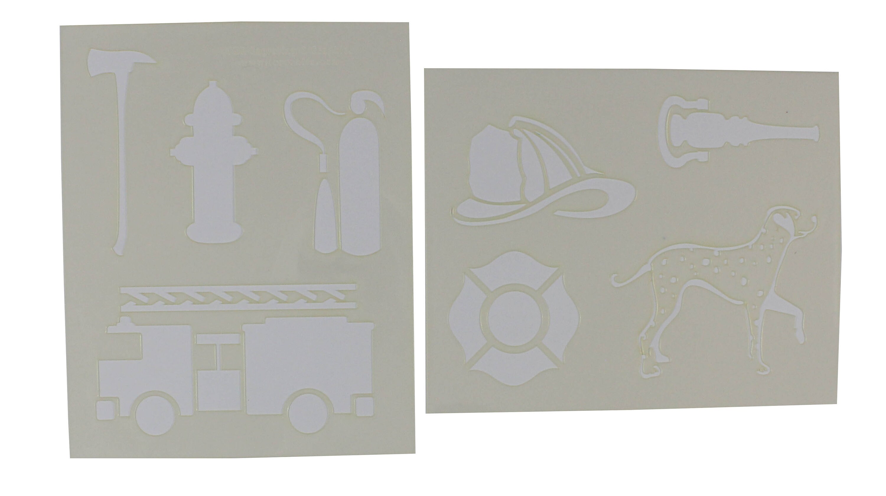 2 Piece Fire Department Set 8 X 10 Stencil 14 | Etsy