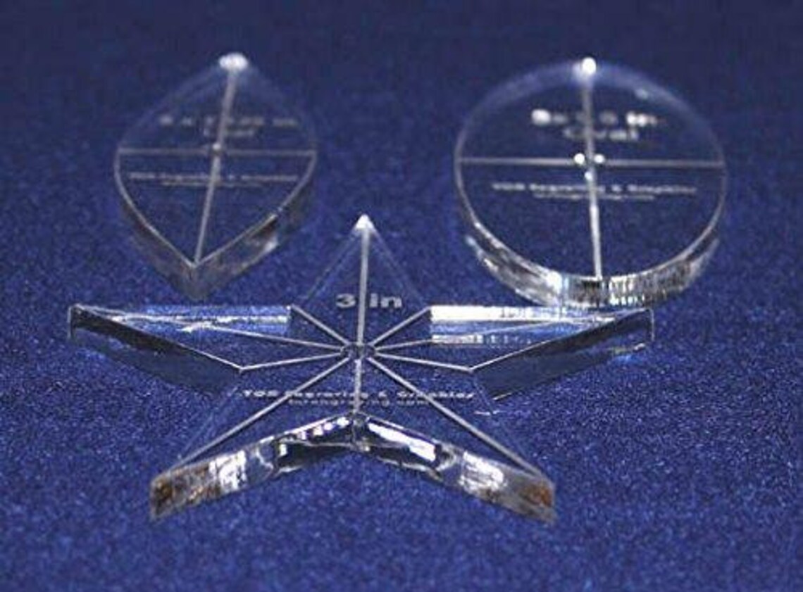 3 Piece Sampler Pack 1/4 Acrylic Template Quilting | Etsy