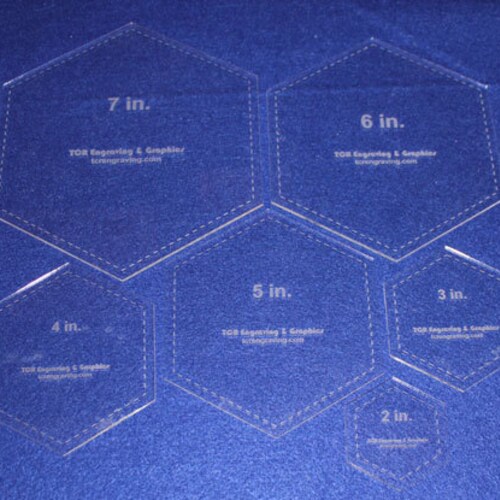 The New Hexagon Acrylic Template Set - Etsy