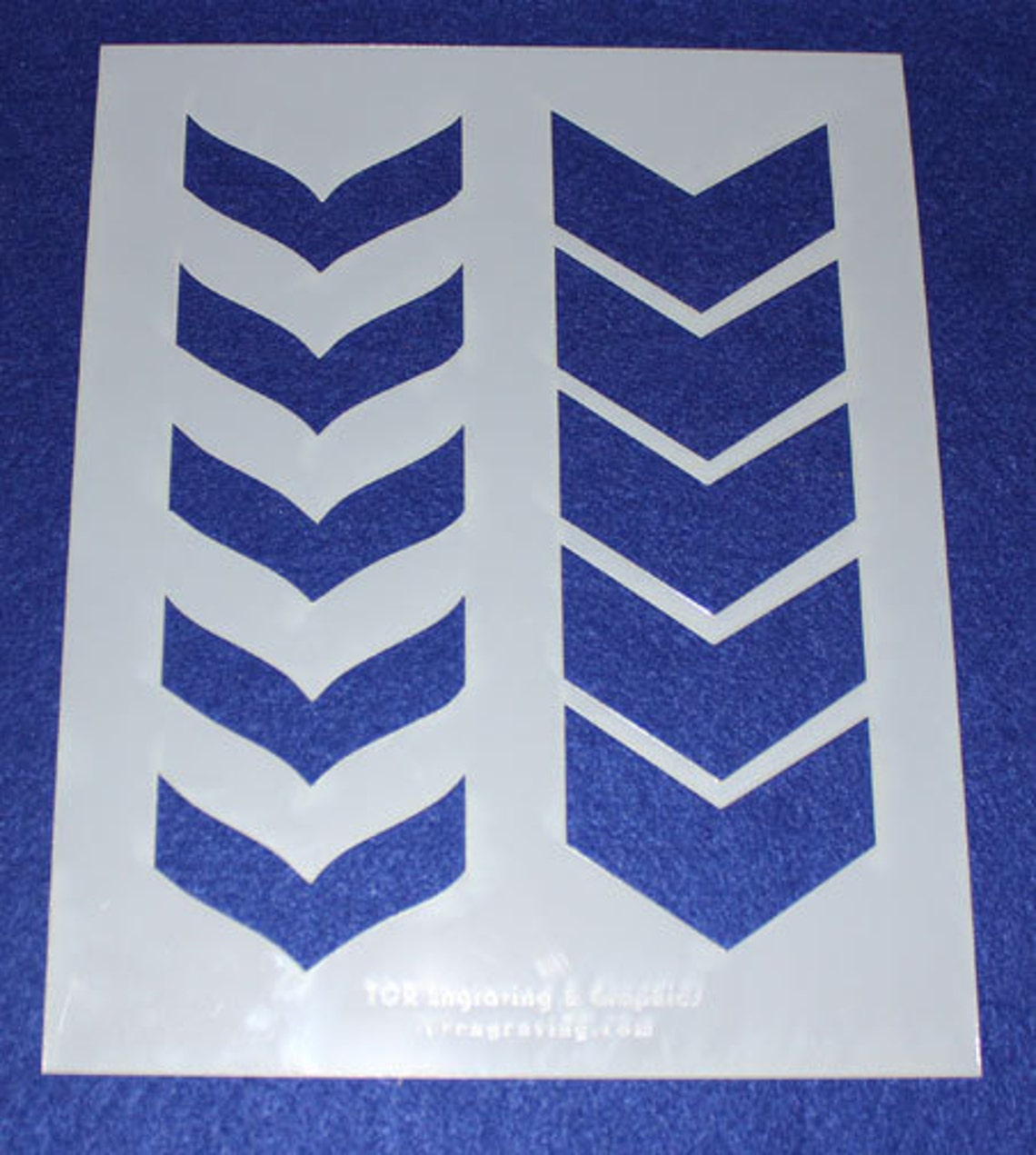2 Piece Set chevron 8 X 10 Stencil 14 Mil | Etsy