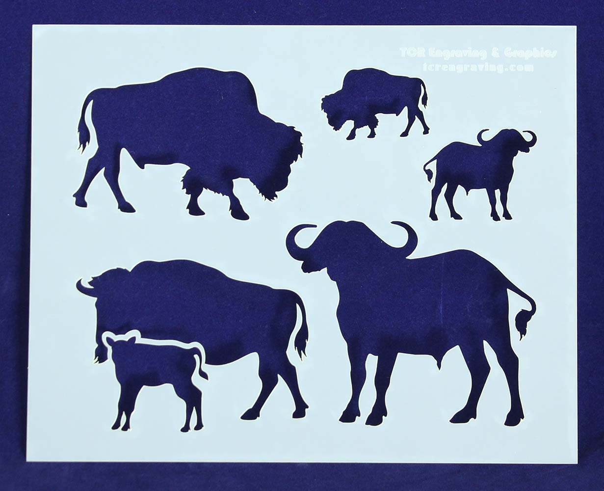 Buffalo/bison 2 Piece Set 8 X 10 Stencils 14 - Etsy