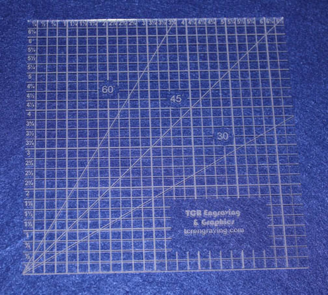 Square Ruler 1/8" Clear Acrylic 6 1/2" - Great for Squaring Up - Etsy