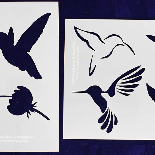 Hummingbird Stencil - Etsy