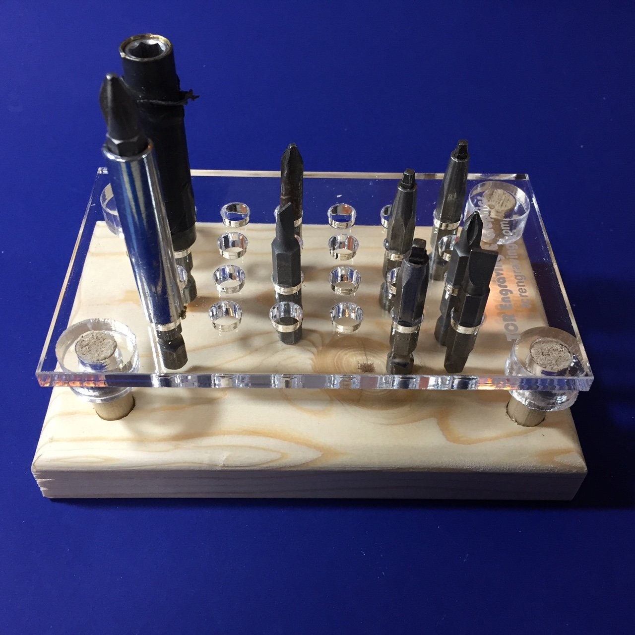 Laser Cut Drill Driver Bit Storage Template 1/4 Inch Thick | Etsy