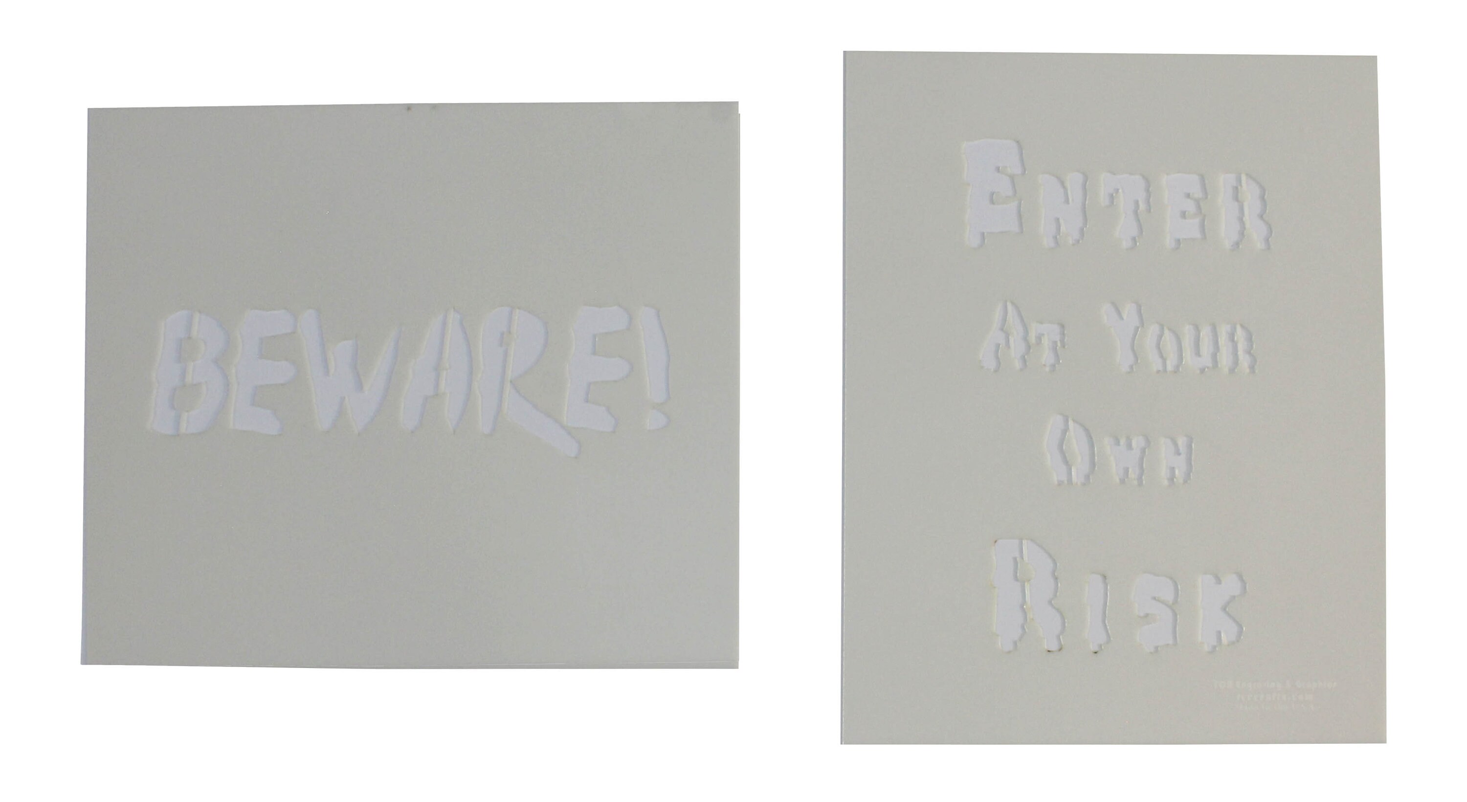 2 Piece Scary Halloween Sign Set 8 x 10 | Etsy