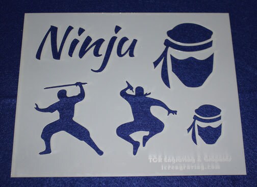 Ninja 8 X 10 2 Piece Stencils 14 Mil Myler - Etsy
