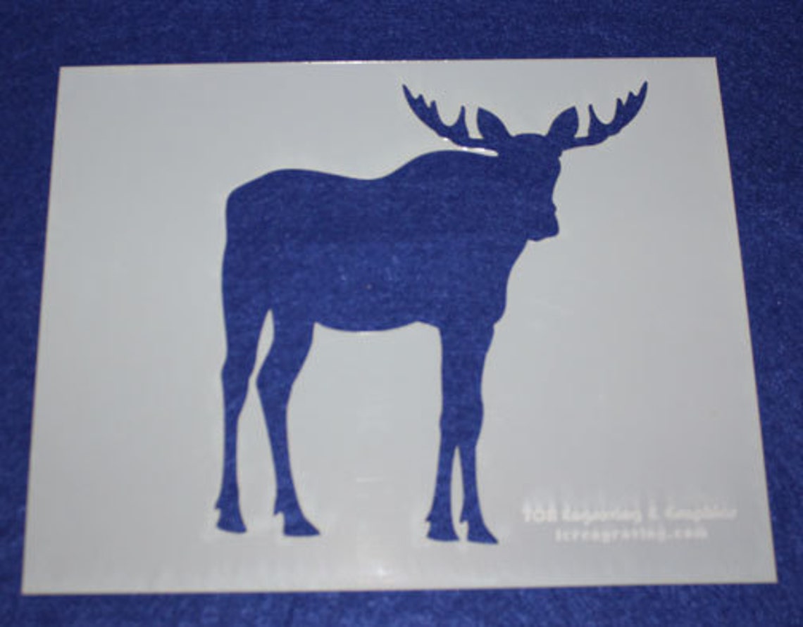 4 Piece Set Moose 8" X 10" - Stencil- 14 Mil Mylar - Etsy