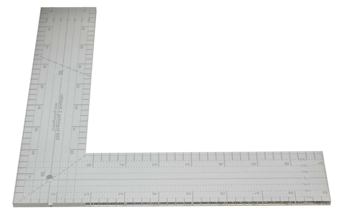 9 L-shaped Ruler. Clear Acrylic | Etsy