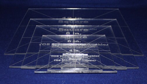 6 Pc Square Set 24681012 1/8 Clear Acrylic | Etsy
