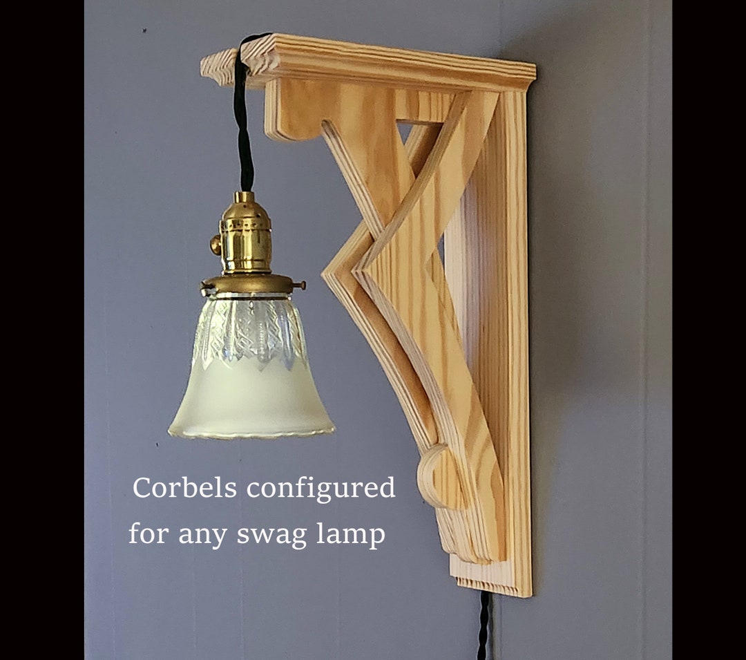 Corbels Configured for Lamps, Art Deco Corbels, Corbels, Swag Lamps ...