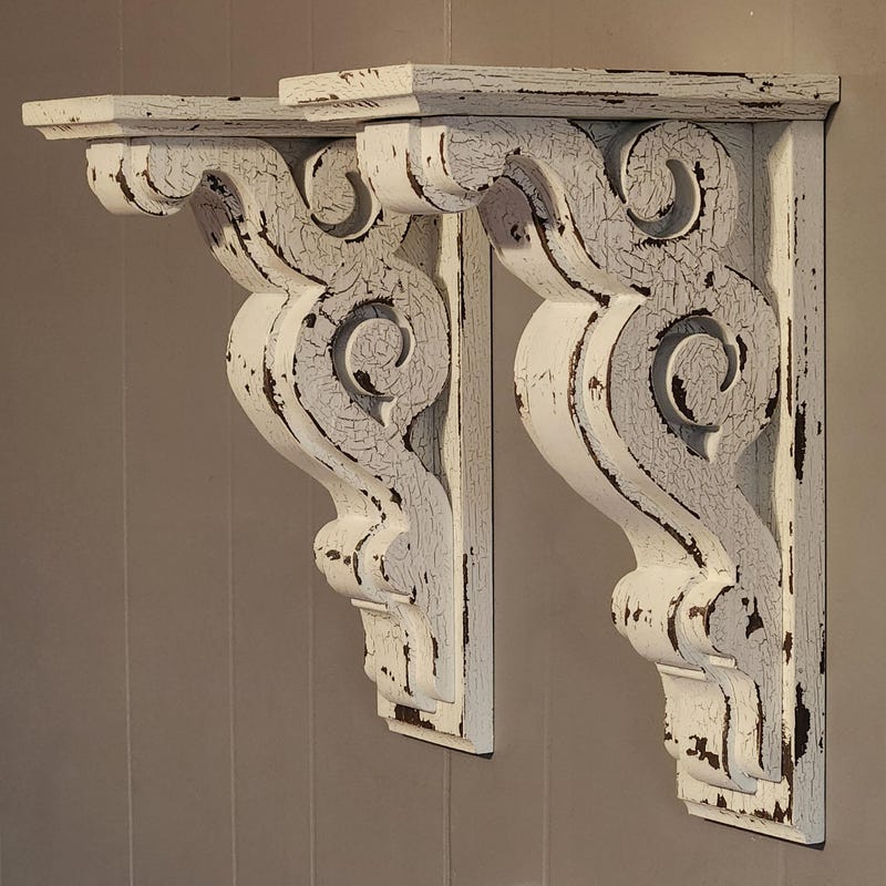 Antique Corbel Shelf Pair - Etsy