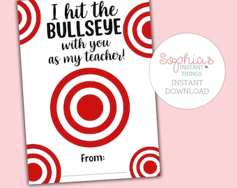 PRINTED Target Gift Card Holder, Teacher Appreciation Gift Card Holder ...