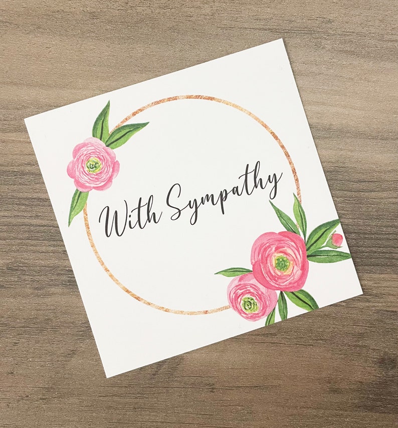 PRINTABLE Sympathy Card, Thinking of You, With Sympathy, Bereavement ...