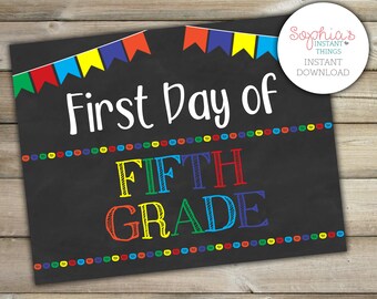 PRINTABLE First Day of Preschool Printable Sign, First Day of Pre K 2 ...
