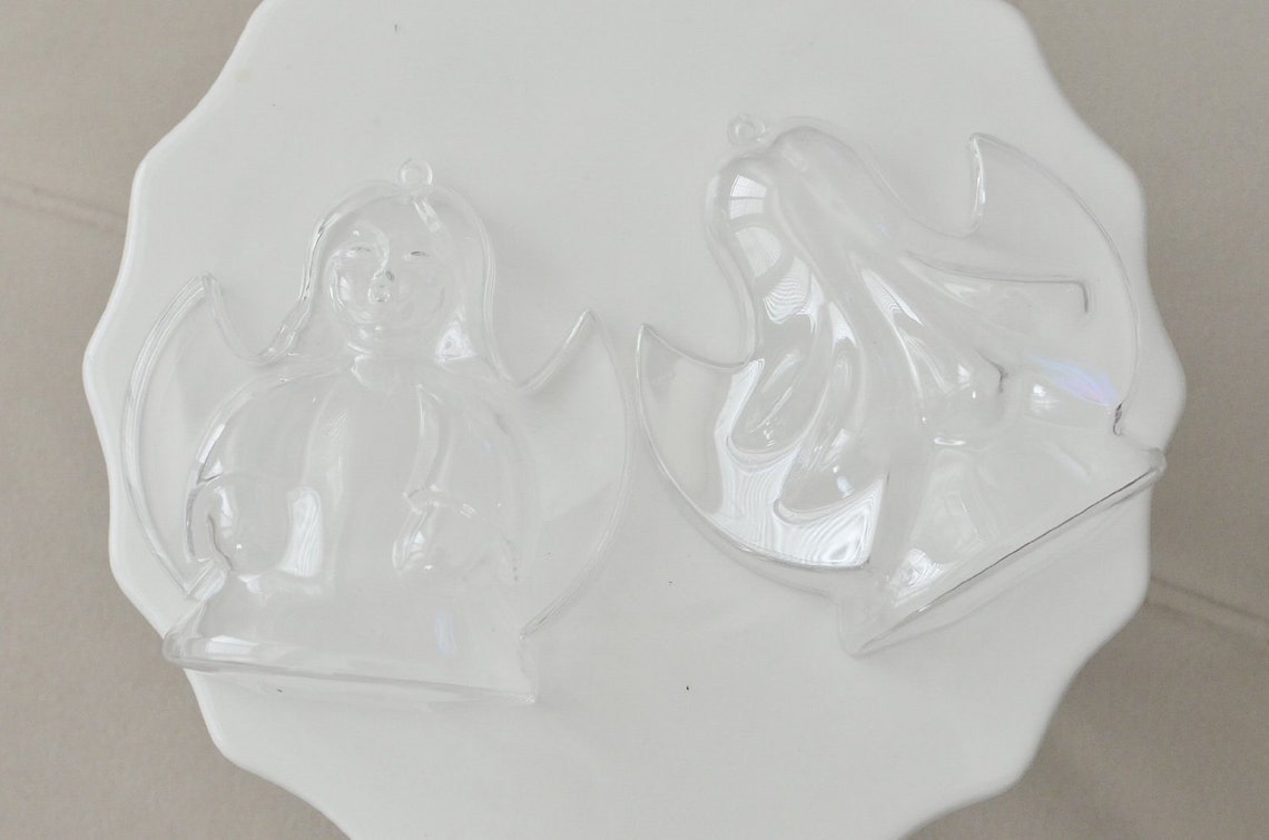 Clear Plastic Angel Shaped Container Favor Box DIY Ornament | Etsy