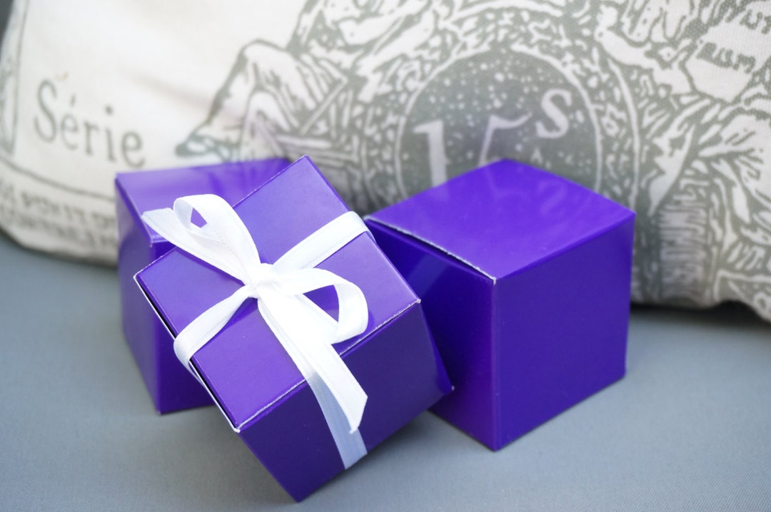 10 Purple Favor Boxes Jewelry Gift Boxes Gift Wrap Violet - Etsy