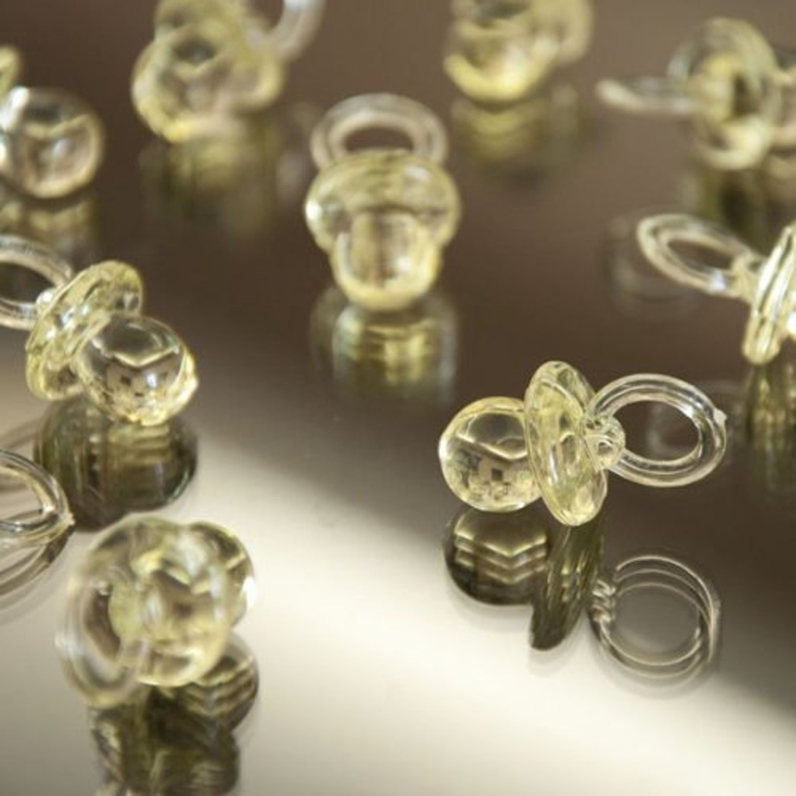 24 Yellow Clear Mini Plastic Pacifier 0.5 Baby Shower - Etsy