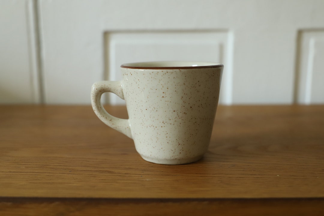 Vintage Ultima China Speckled Stoneware Diner Mug With Brown Rim - Etsy
