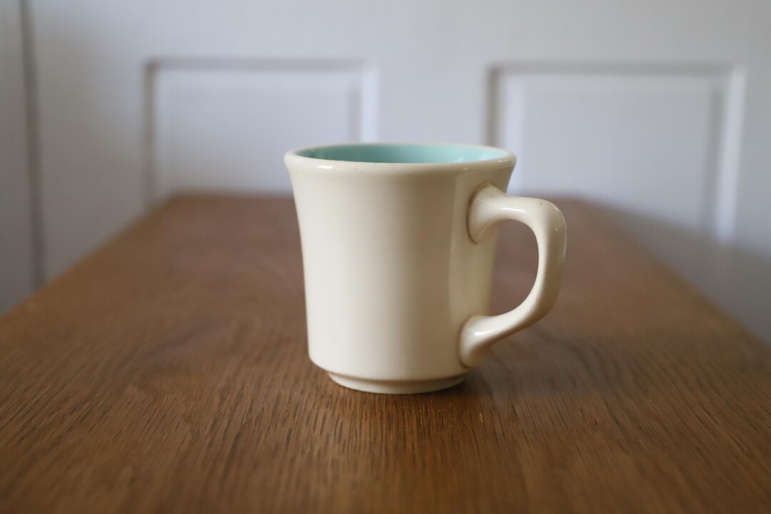 1950s White Taylor Mug With Blue Interior | Made in USA Retro Blue ...